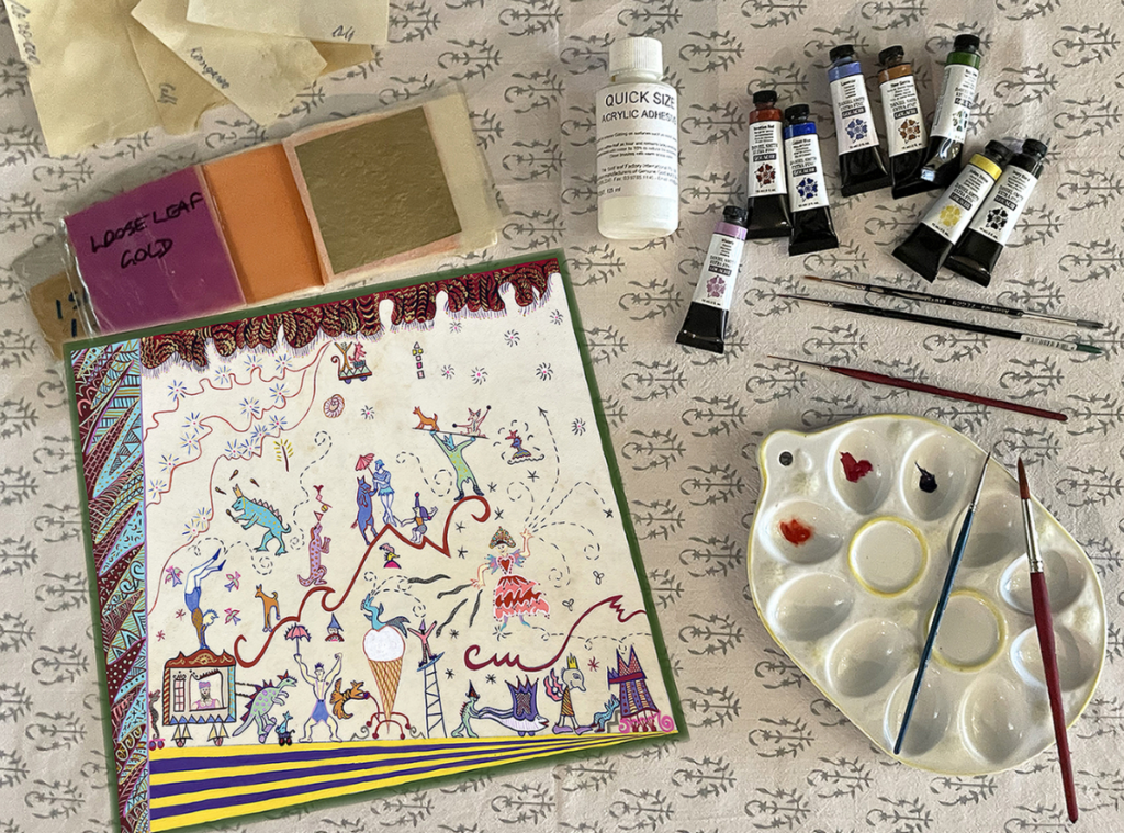 Demonstration: Painting on vellum & gold leaf illumination with Artist Dianne Longley | Sydney ...